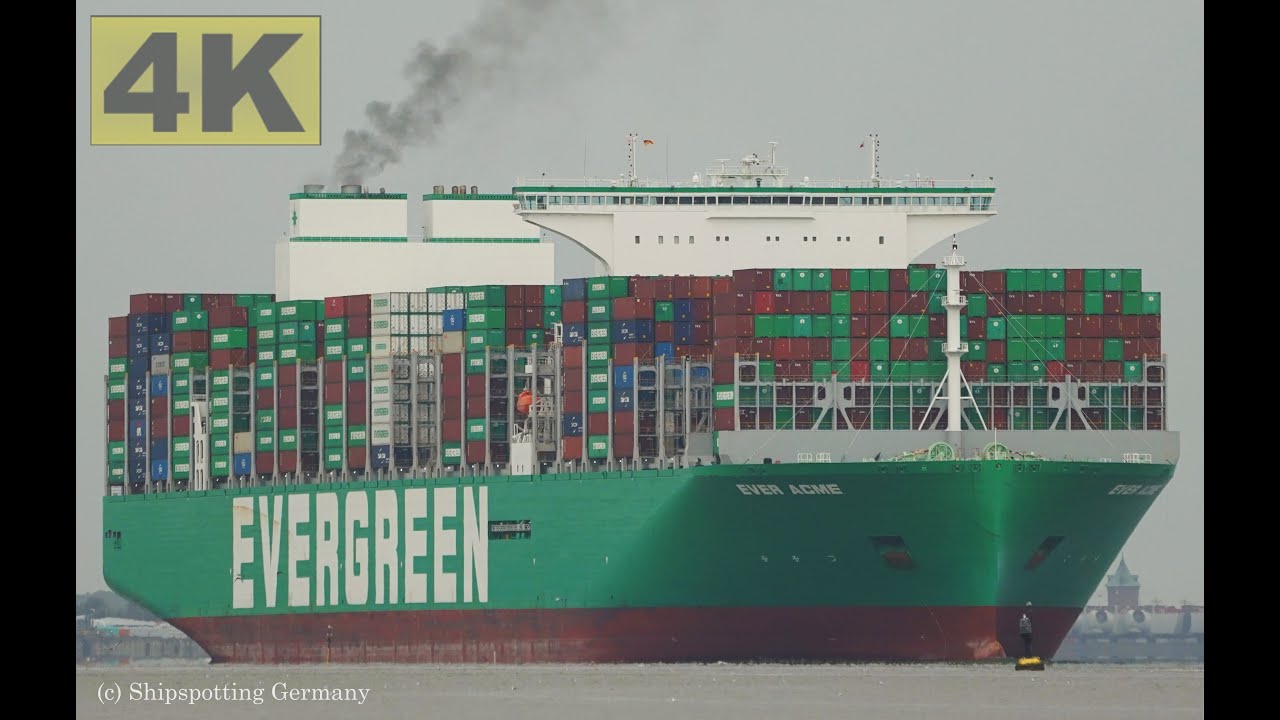 EVER ACME - Shipspotting Germany 🇩🇪 IMO 9943267 - River Elbe near City ...