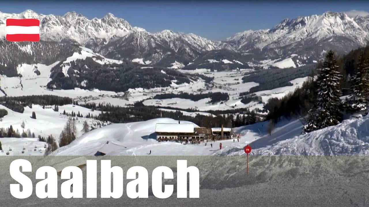 Skiing in Saalbach - one of the largest ski area in Austria - YouTube