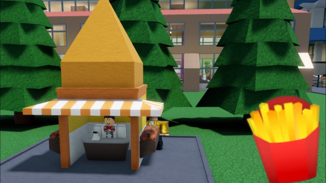 How to make a Modern French Fries Stall 🍟 In Theme park tycoon 2 Roblox ...