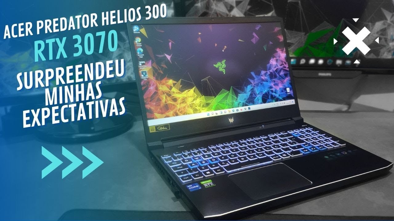 Comprei o novo HELIOS 300 com a RTX 3070 unboxing e primeiras ...