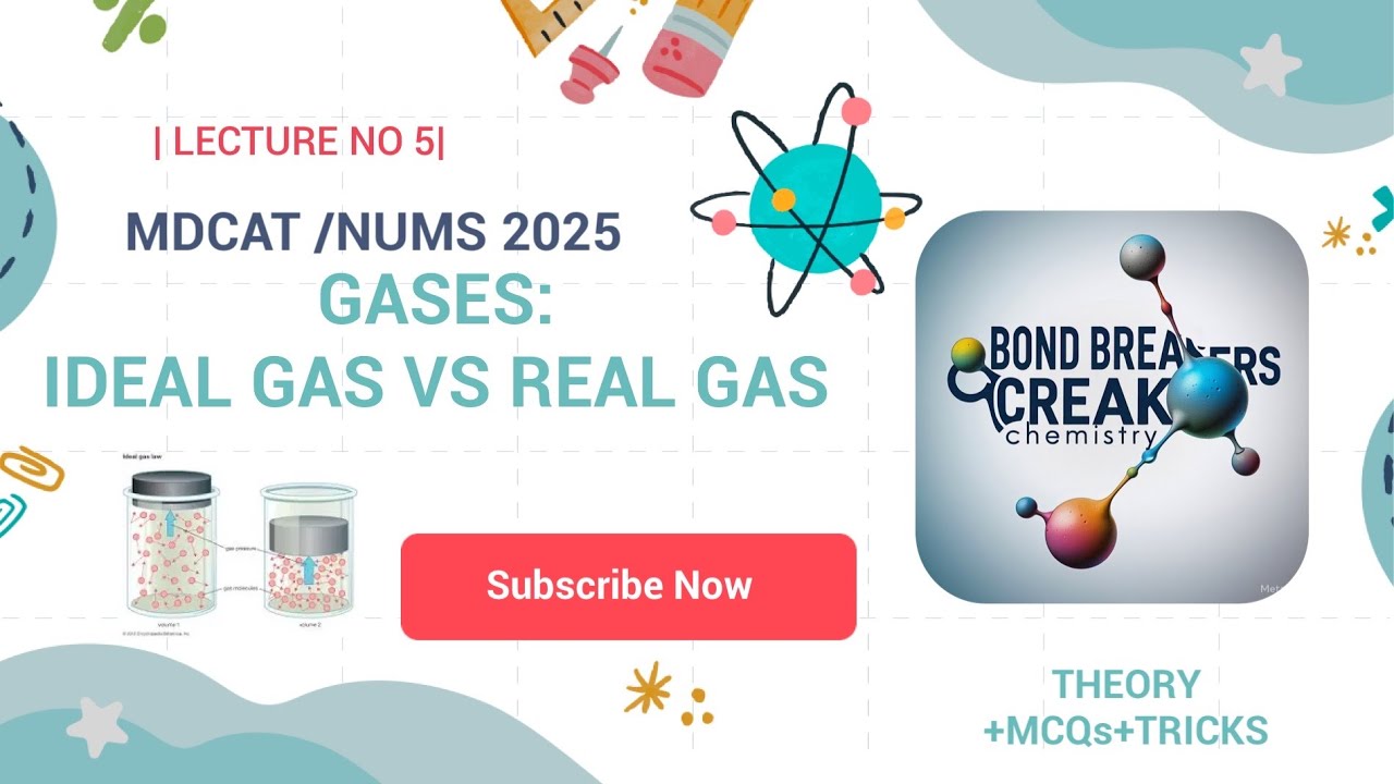 Lecture 5 gases:Ideal gas equation,Real gas vs Ideal gas#mdcat2025 # ...