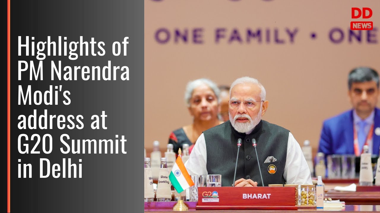 Highlights of PM Narendra Modi's address at G20 Summit in Delhi - YouTube
