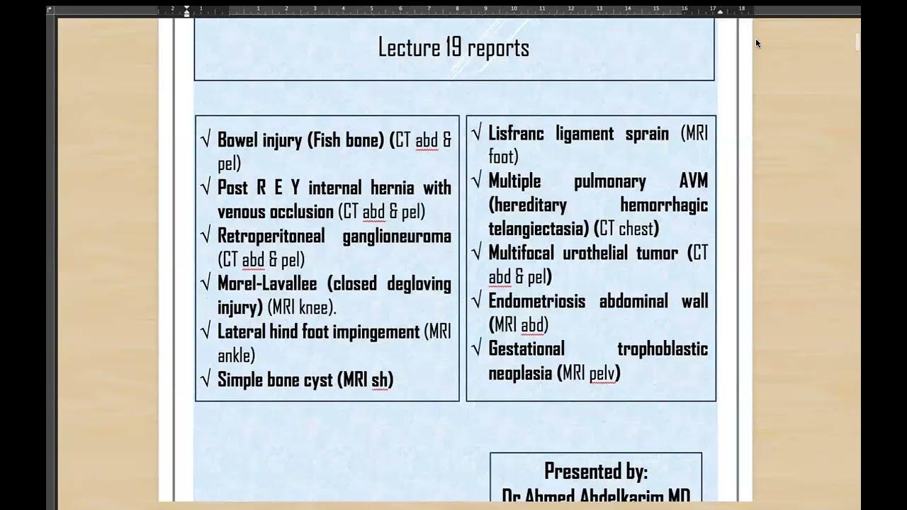 Applied reporting course (lecture 19 part 1) - YouTube