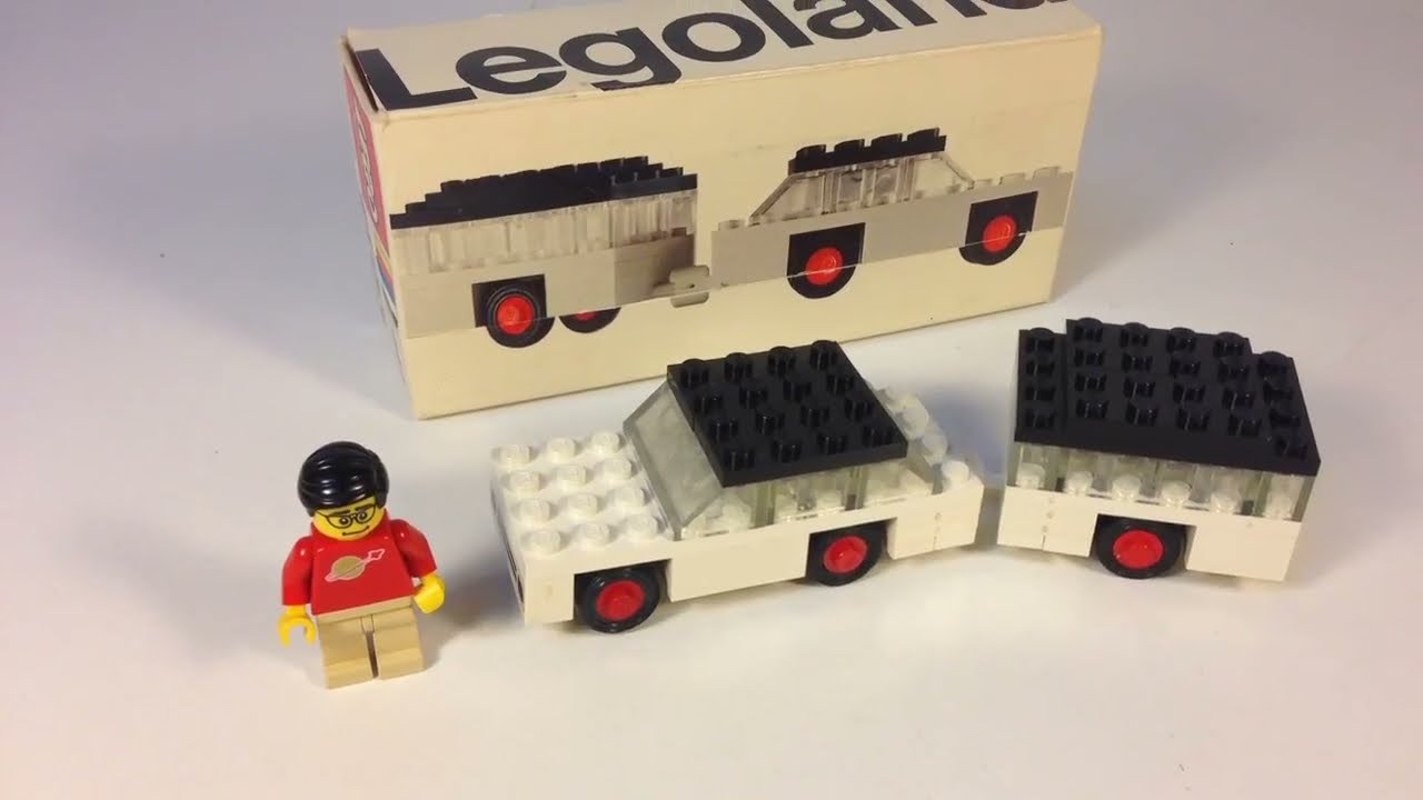 LEGO 623 White Car and Camper from 1970! Vintage set review - YouTube