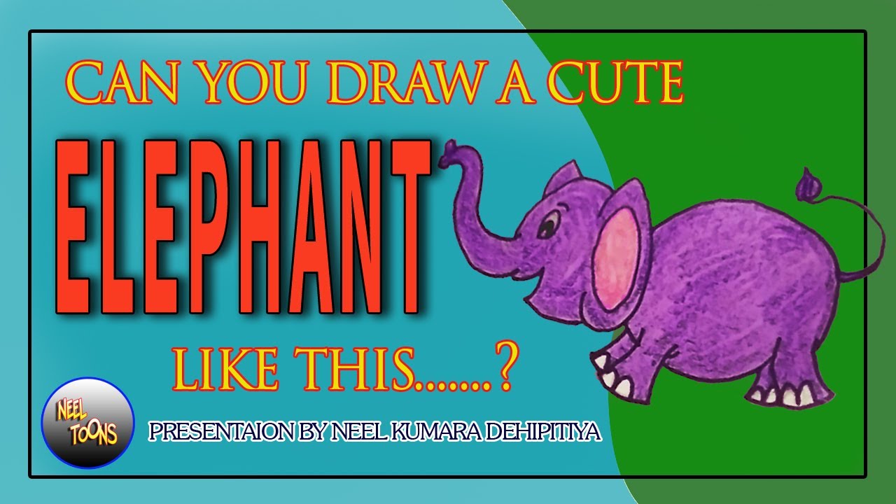 How to draw an elephant easily step by step for beginners. / ART CLASS ...
