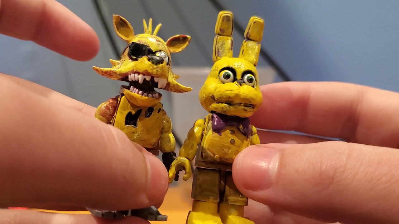 Custom spring bonnie and spring foxy mcfarlane figures - YouTube