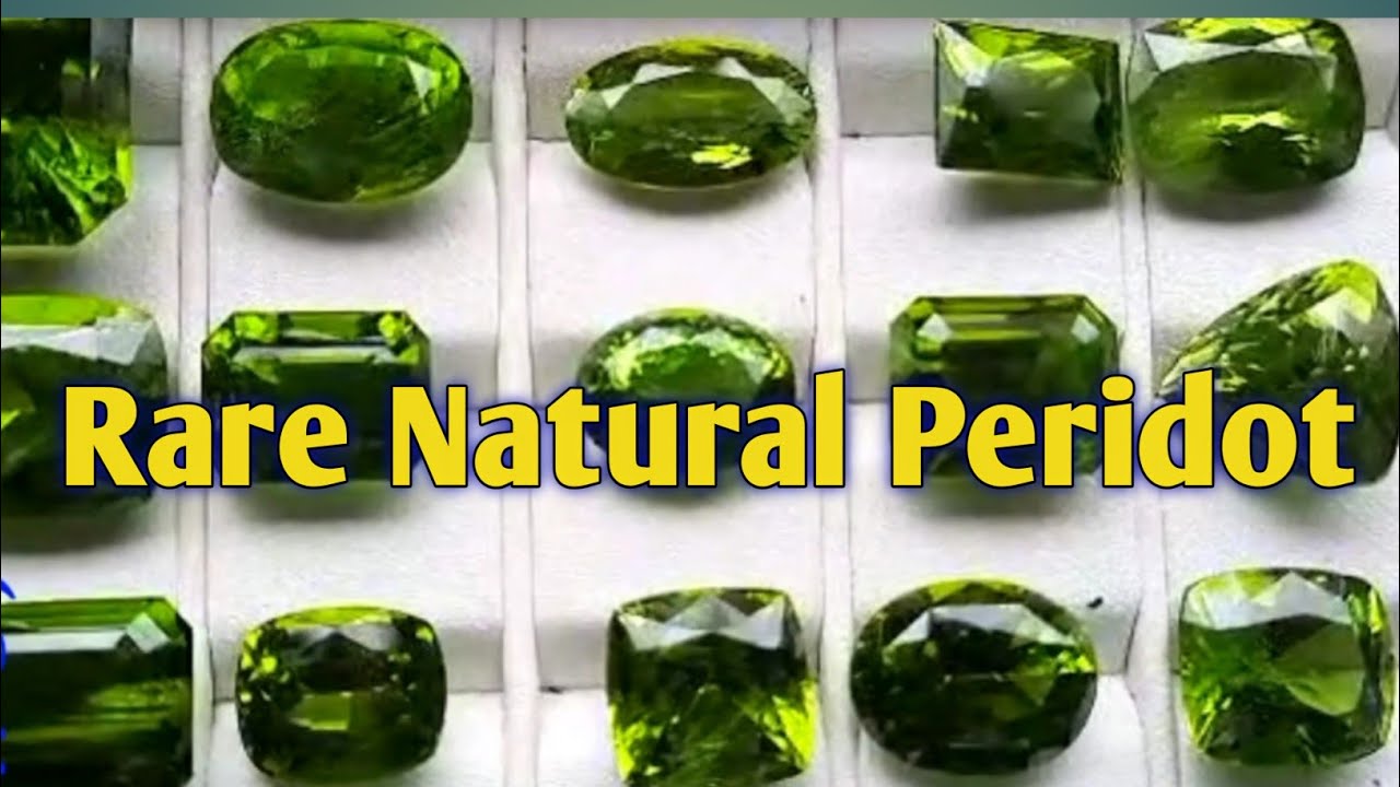 High Grade Top Quality Natural Peridot Stone | Peridot Cut Stone - YouTube