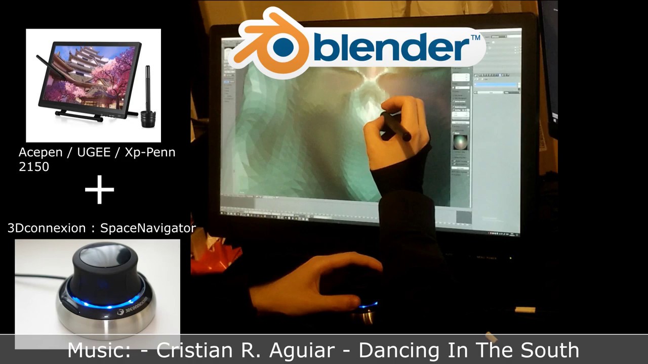 Blender + 3D Mouse + Drawing Screen = Awesome? - YouTube