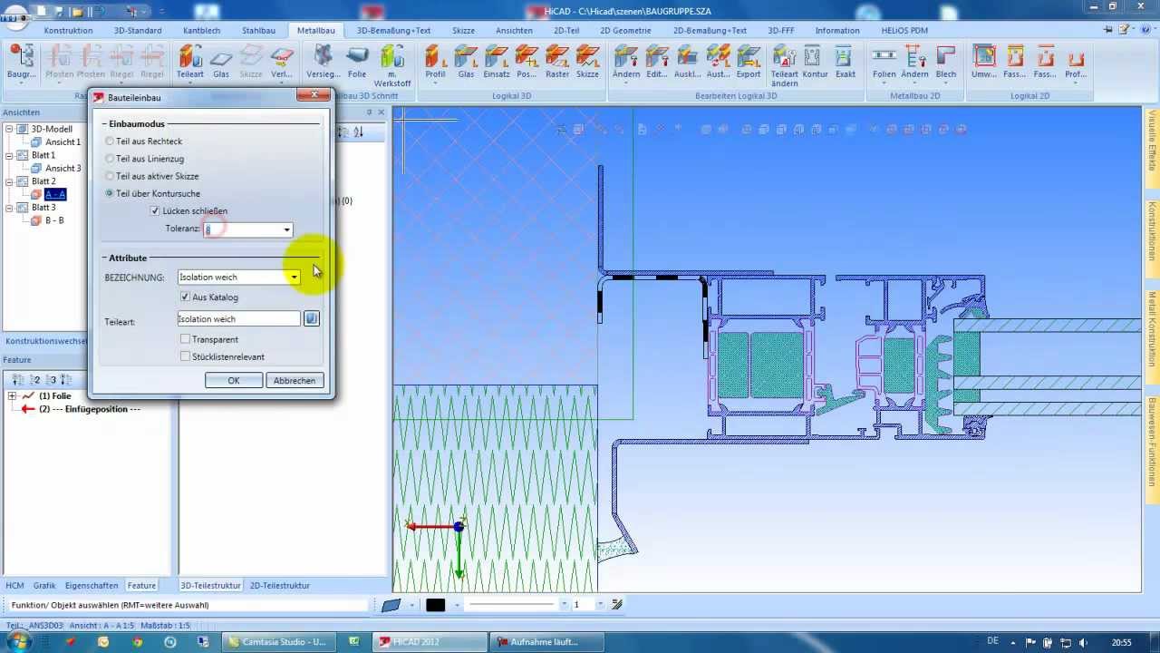 Hicad Tutorial #F15 Fassadenbau - Fensteranschluss erstellen - YouTube