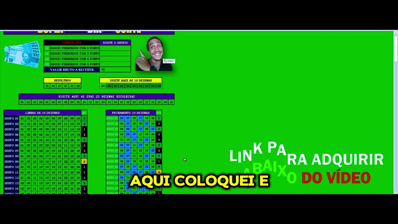 Planilha da dia de sorte e dupla sena e Mega sena & Jogo do bicho - YouTube