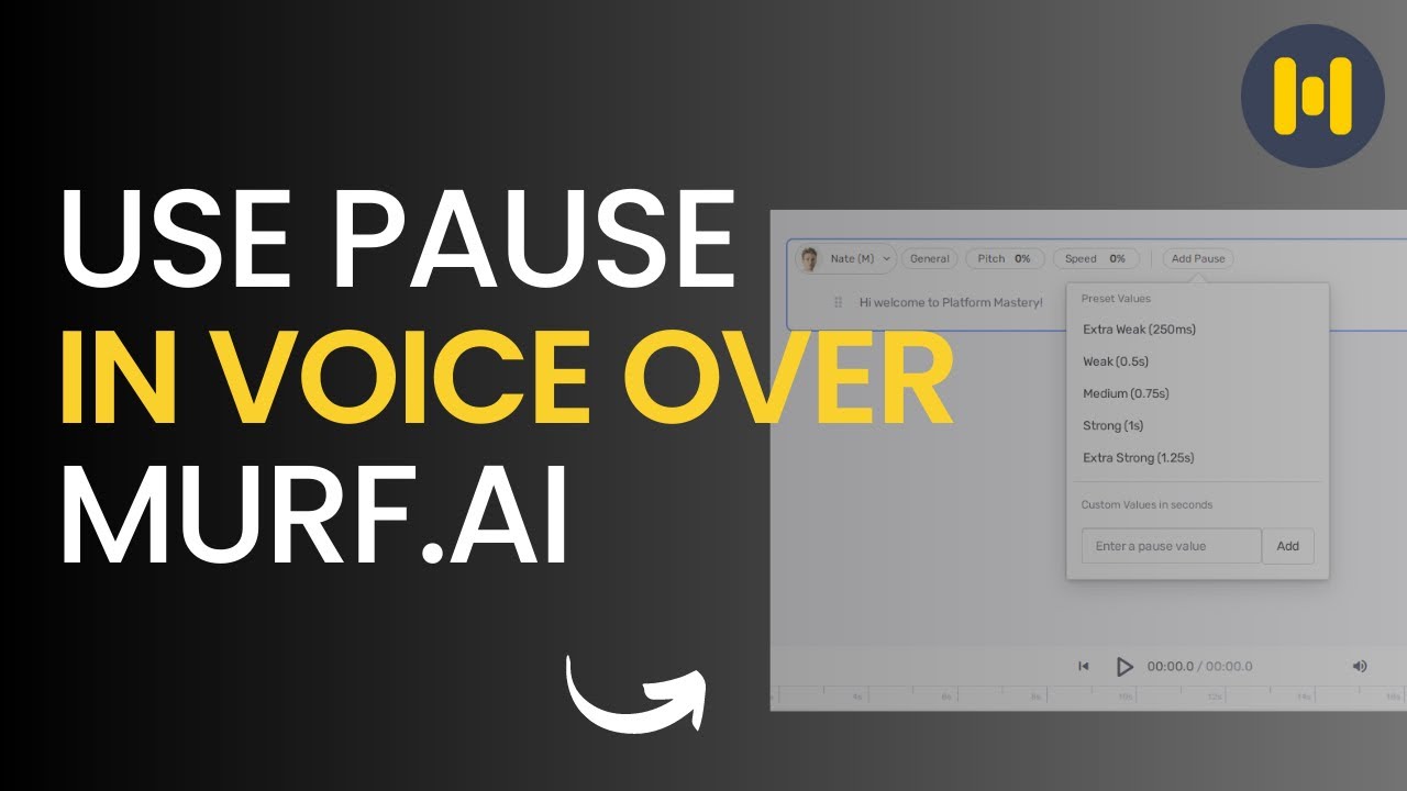How to Use Pause in Voice Over Murf.AI | Updated - YouTube