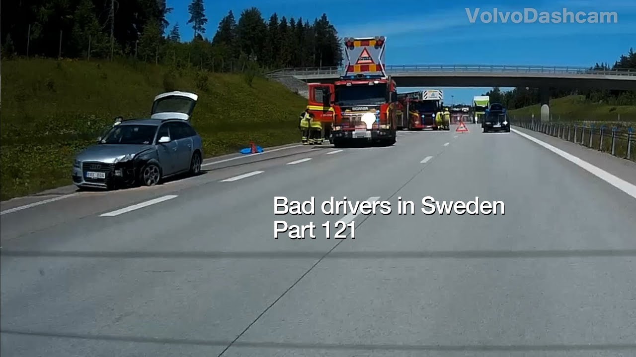 Bad Drivers in Sweden #121 Roundabouts, hoggers and tailgaters - YouTube