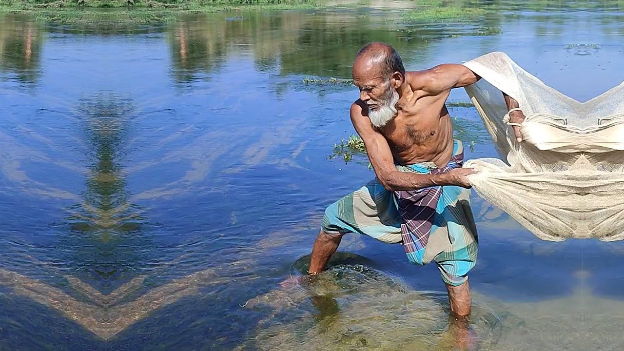 Amazing Fishing Skill - Best Net Fishing Video - Village Fishing Video ...