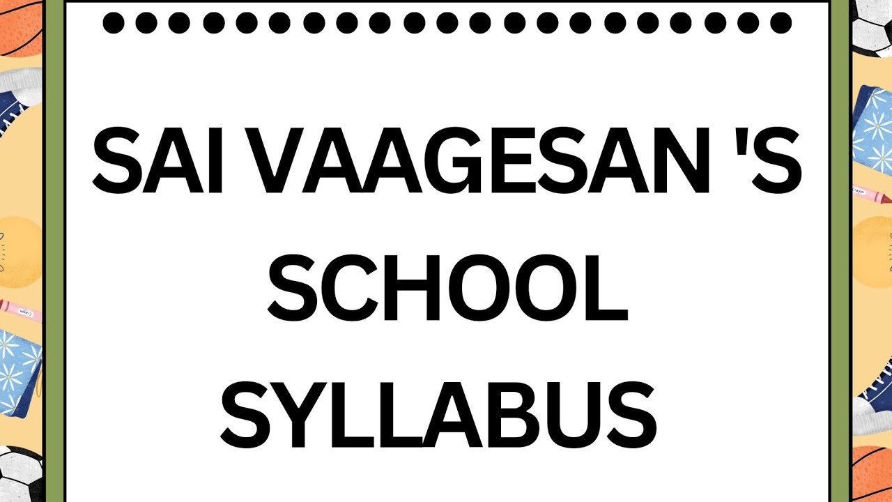 Sai vageesan 's schl syllabus @LazyLearners-c9s - YouTube