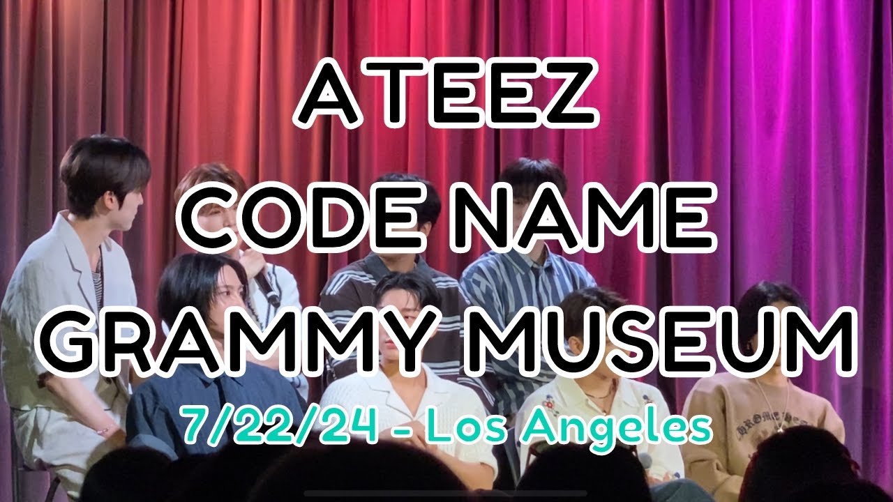 CODE NAME discussion with Ateez at the Grammy Museum in Los Angeles on ...