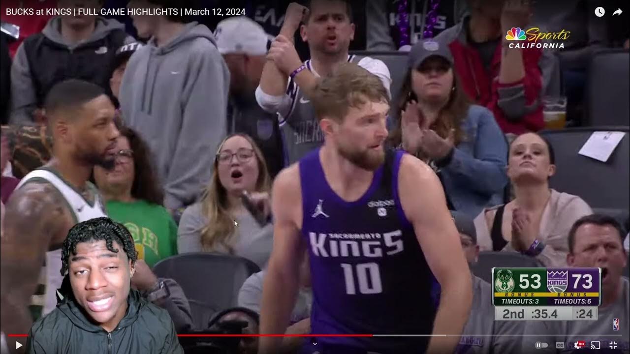 Reacting To SAC Kings vs Milwaukee Bucks Full Game Highlights! - YouTube