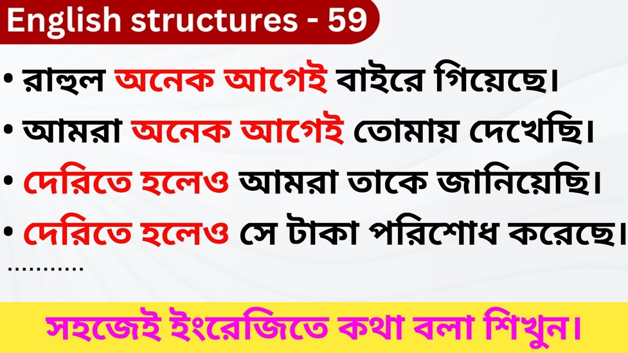 English Structures - 59 | Spoken English | 4 Important Structures ...