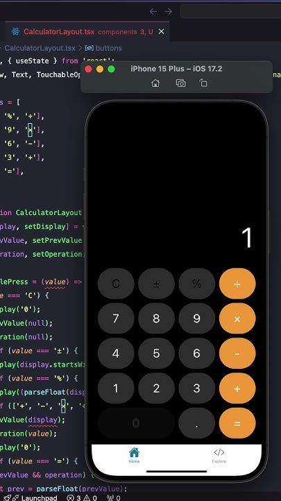 React Native Calculator Clone #reactnative #javascript #flutter - YouTube