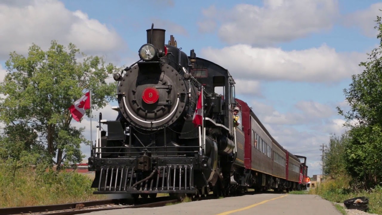 Waterloo Central Railway #9 arriving St Jacobs Market (2019-Aug-24 ...