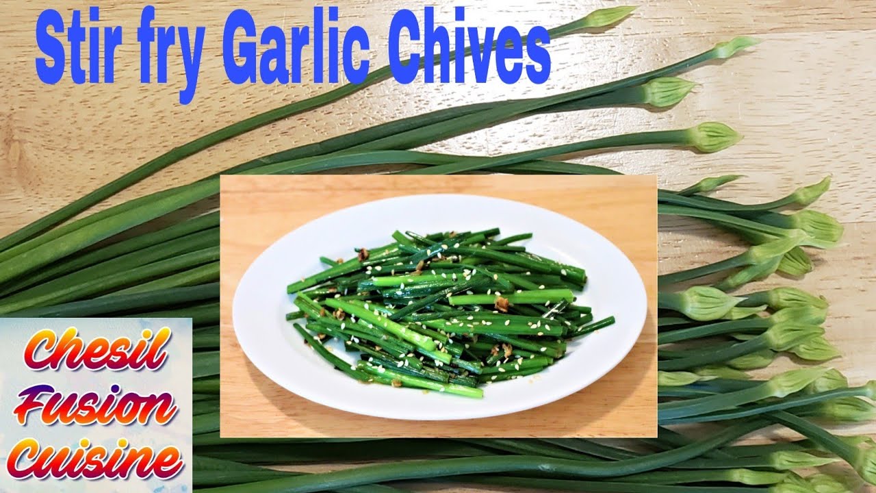 STIR FRY GARLIC CHIVES II Vegetarian Food II Simple Dish - YouTube