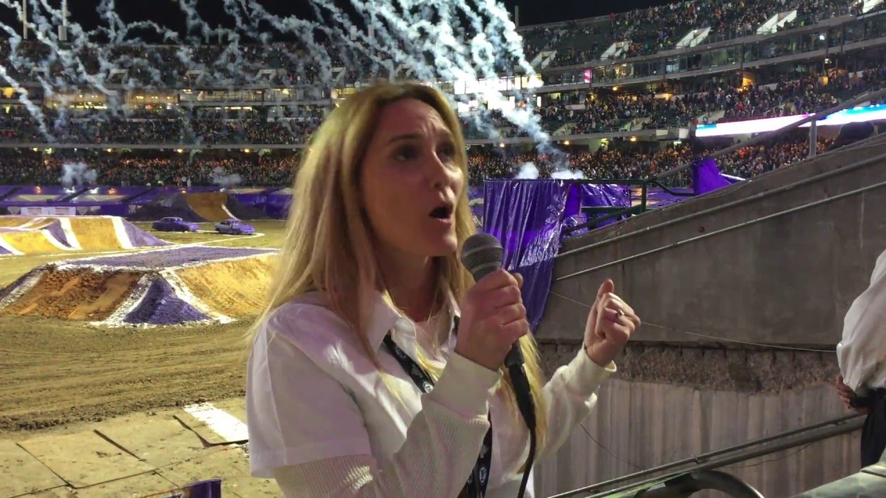 Lola Sings National Anthem for Monster Jam (Full Song) - YouTube