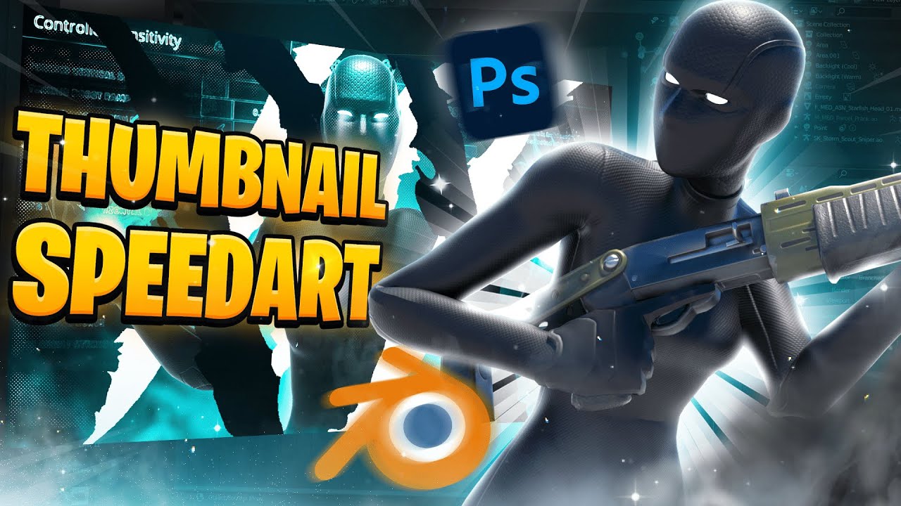 How To Make A Fortnite Thumbnail // Speedart #2 (Photoshop + Blender ...