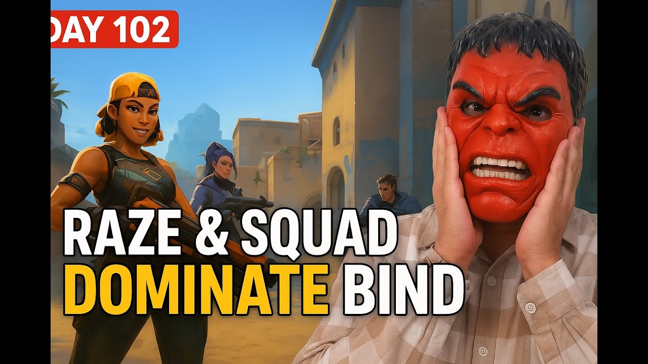 Day 102 Raze & Squad DOMINATE Bind 💣 Full Aggression & Explosive Plays ...
