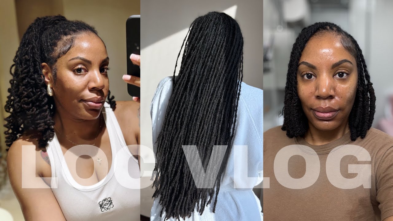 Loc Vlog| Style Take Down + Curly Long Loc Styles + Wash Day + Loc Bob ...