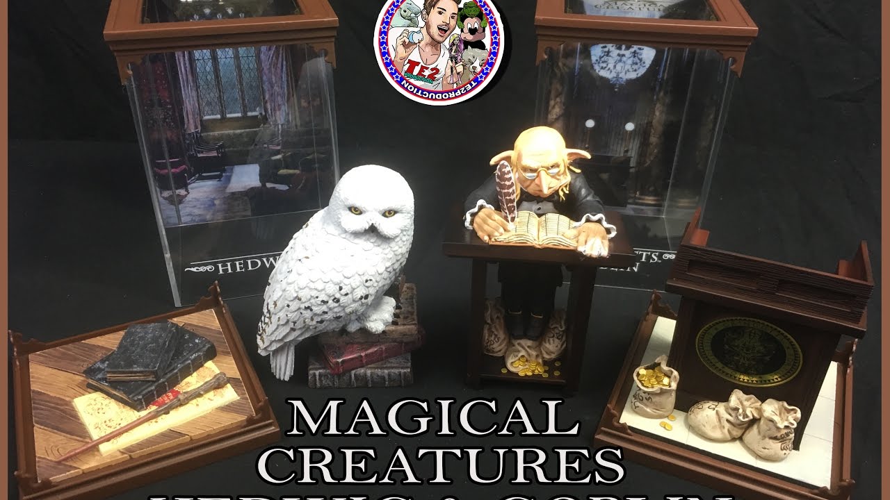 HARRY POTTER MAGICAL CREATURES HEDWIG & GRINGOTTS GOBLIN - YouTube