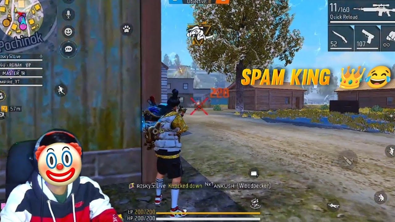 Free fire Spam king 😛 #freefire - YouTube