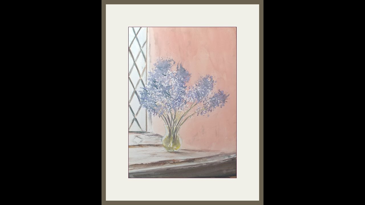 Vase of Flowers Hyacinths watercolour guide demo with David Harvey H#S ...