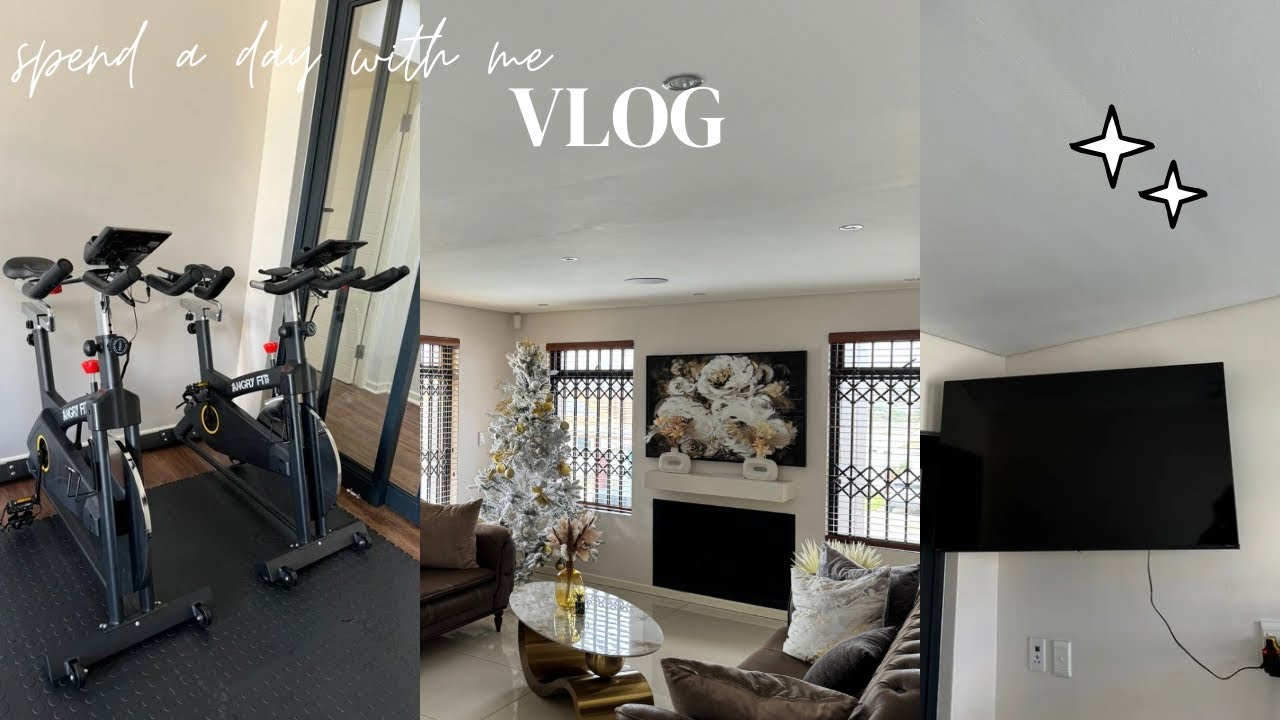 Got new tv 📺 for our gym // New spinning bikes 🚲 // Cleaning 🧹 and ...