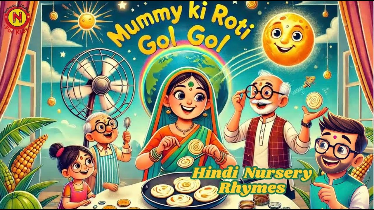 🎵 Mummy Ki Roti Gol Gol | मम्मी की रोटी गोल गोल | Hindi Nursery Rhymes ...