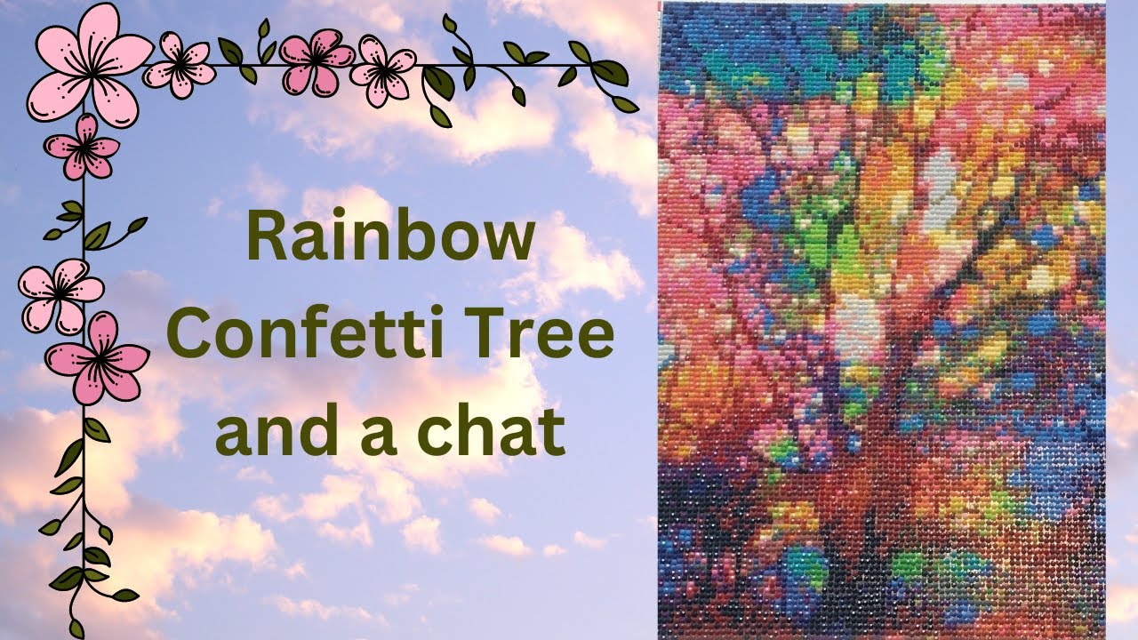 Rainbow Confetti Tree, Diamond Painting. - YouTube