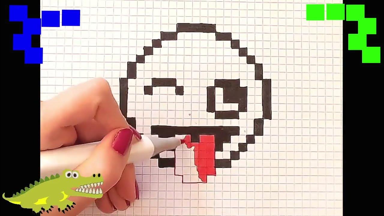 Handmade Pixel Art How to draw on graph paper step by step Pixel art ...