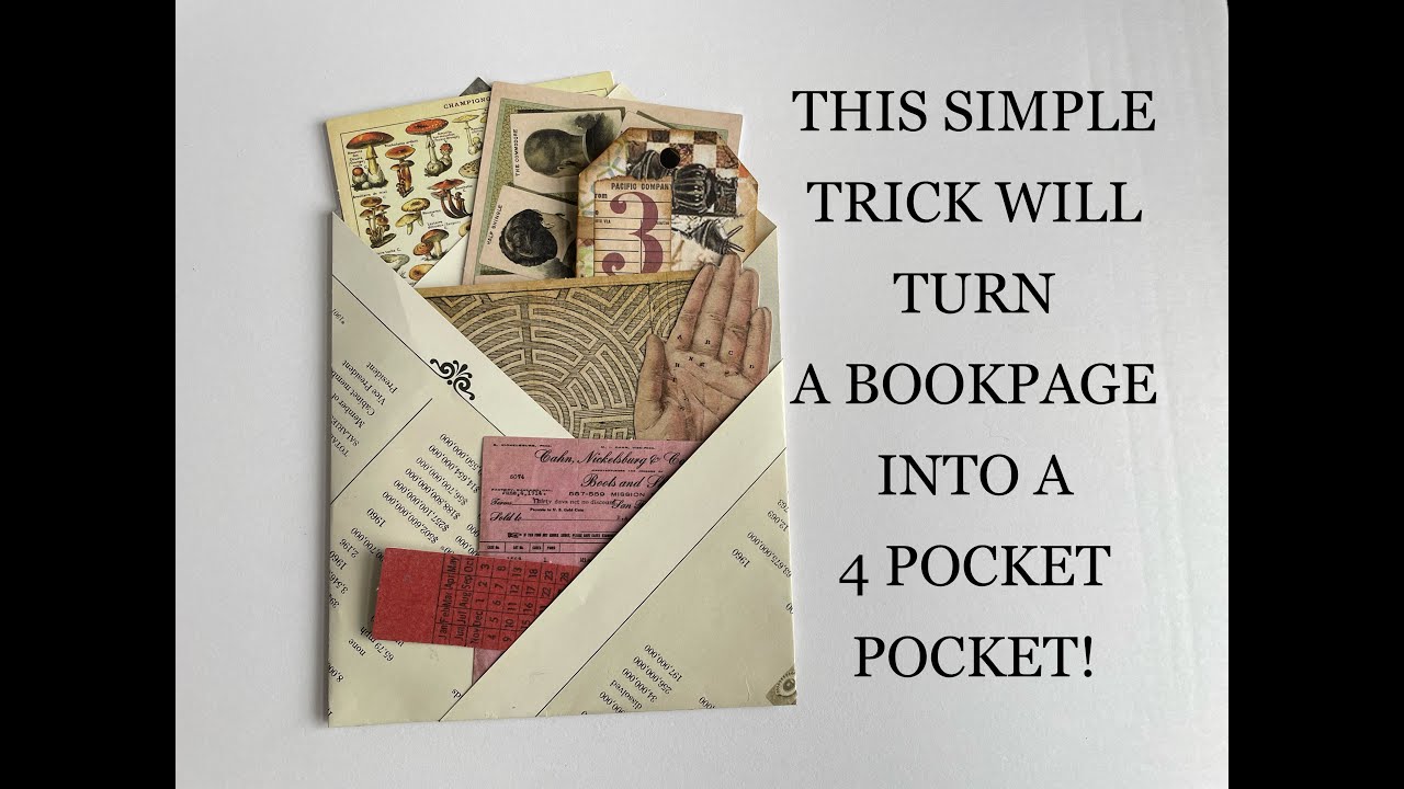 This Simple Trick Will Turn A Book Page Into A 4 Pocket Pocket! - YouTube