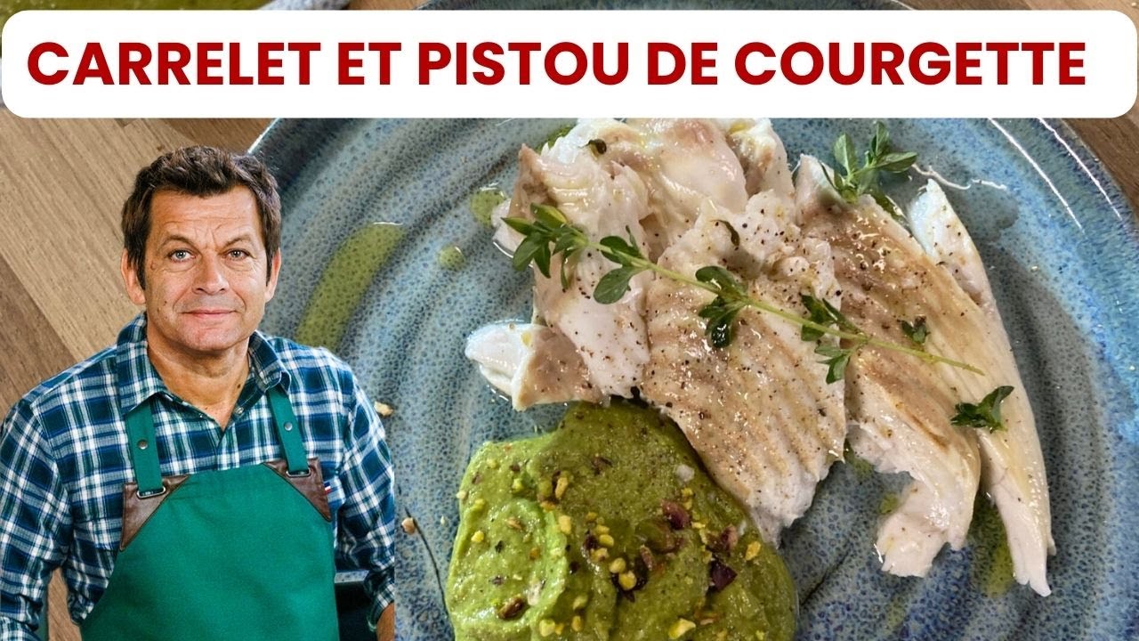 CARRELET AU BARBECUE ET PISTOU DE COURGETTE de Laurent Mariotte - YouTube
