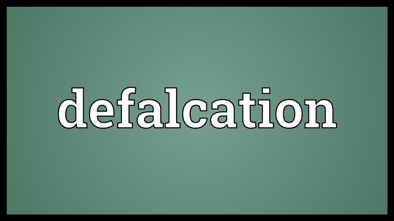Defalcation Meaning - YouTube