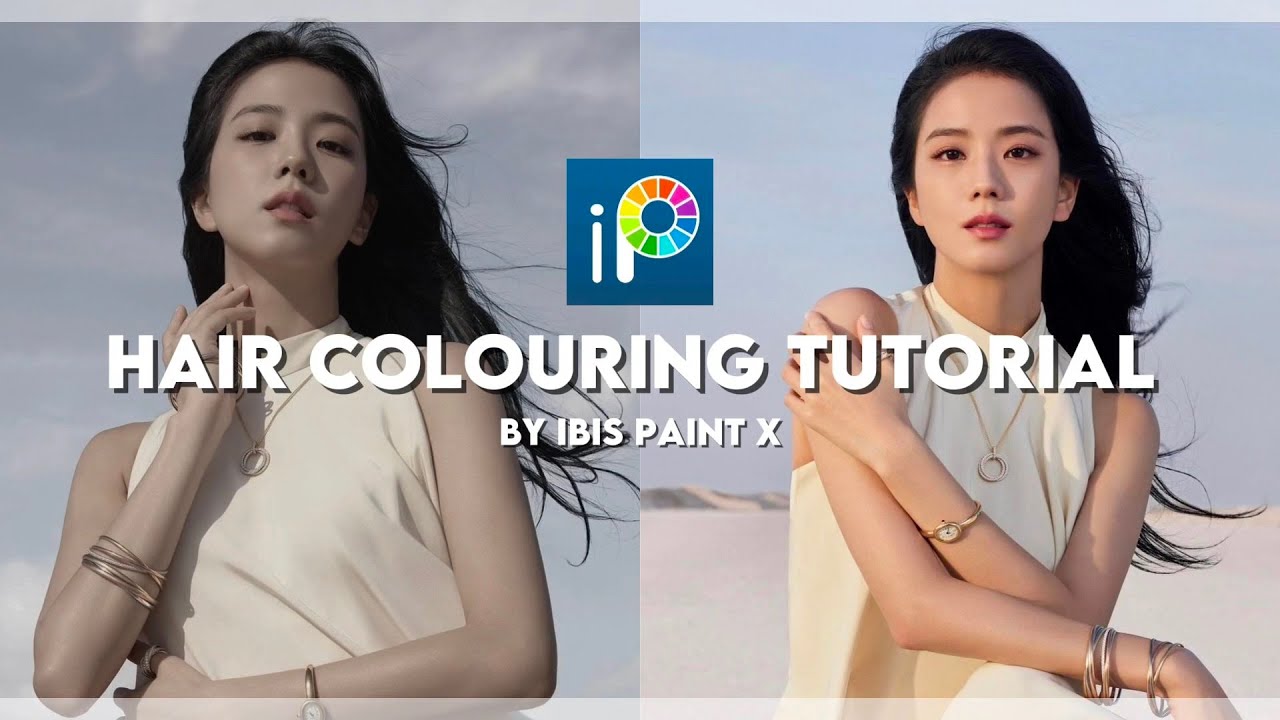 Tutorial for colouring hairs in "ibis paint x" - YouTube