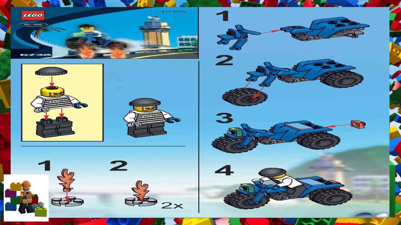 LEGO instructions - LEGO Island - 6732 - Brickster's Trike - YouTube