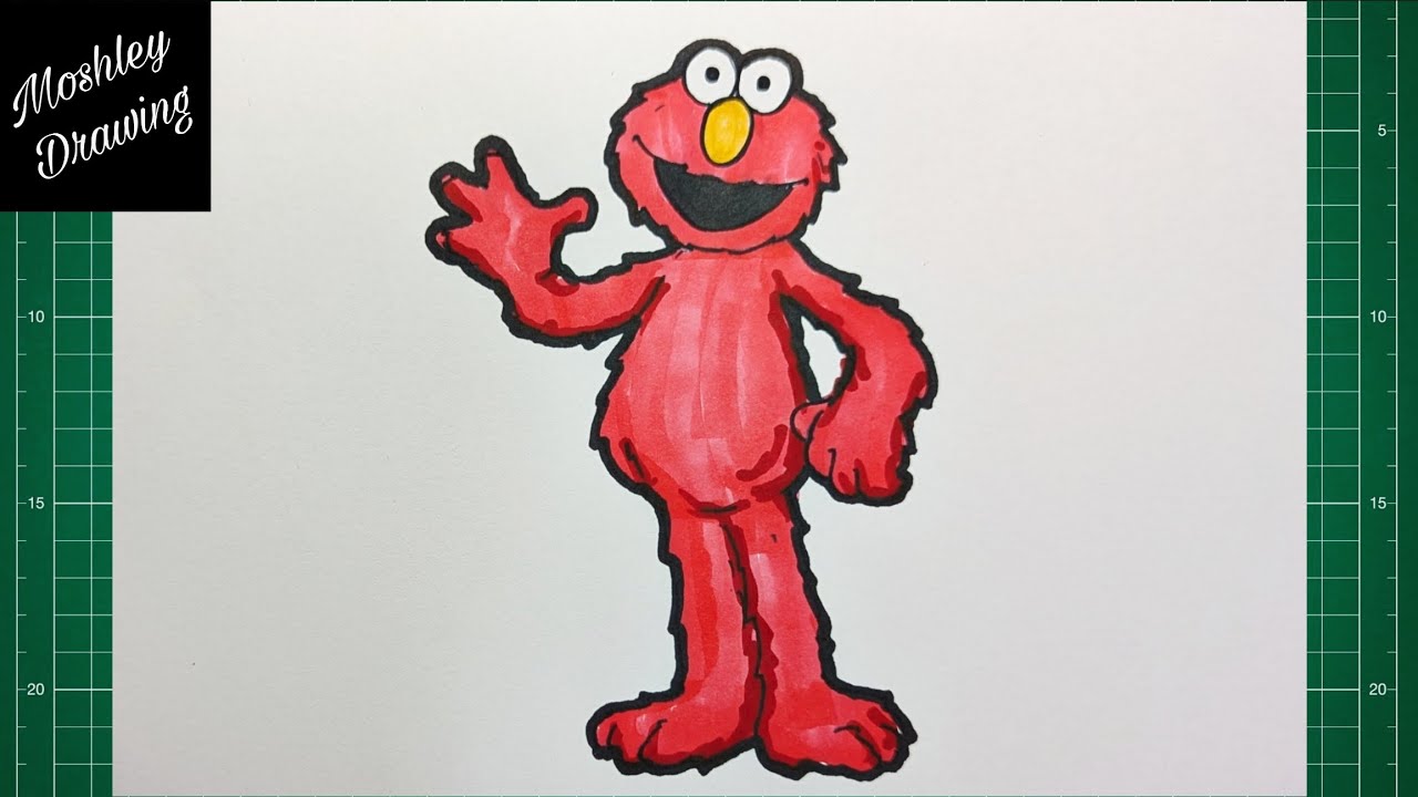 How to Draw Elmo - Sesame Street - YouTube