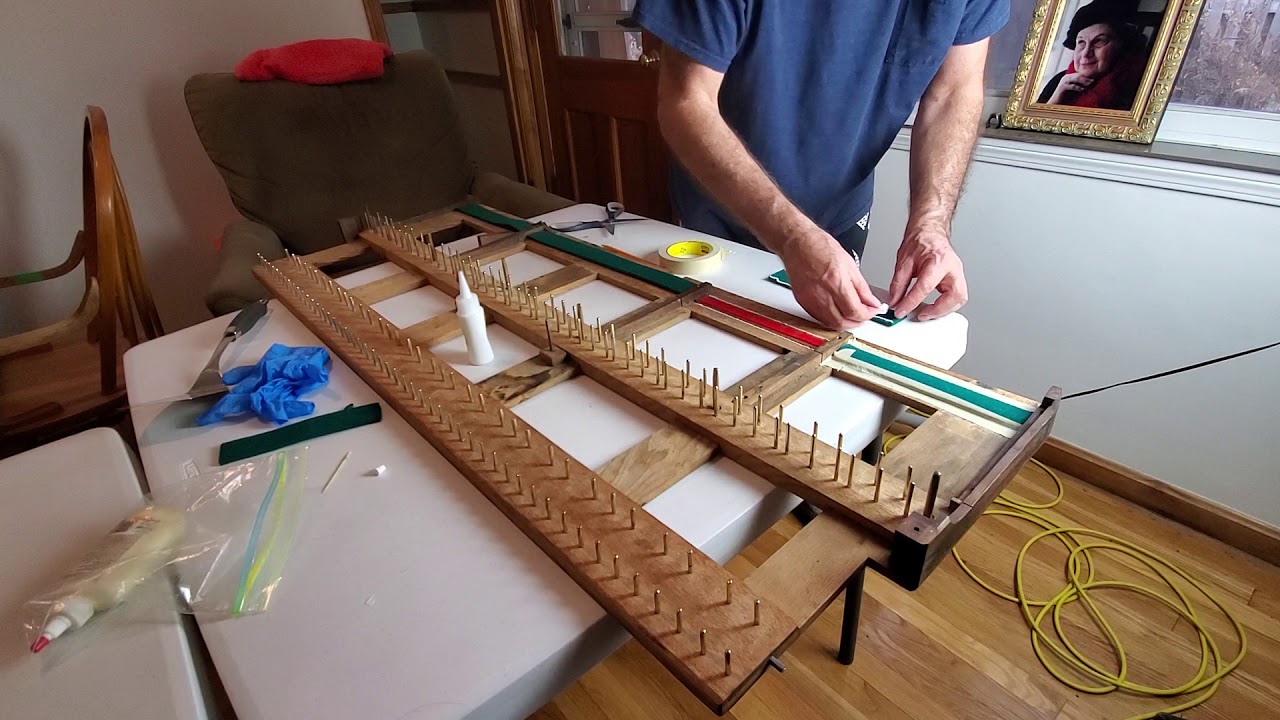 #150 Restoring An Old Steinway Piano Gluing Key Bed Back Rail Felt ...
