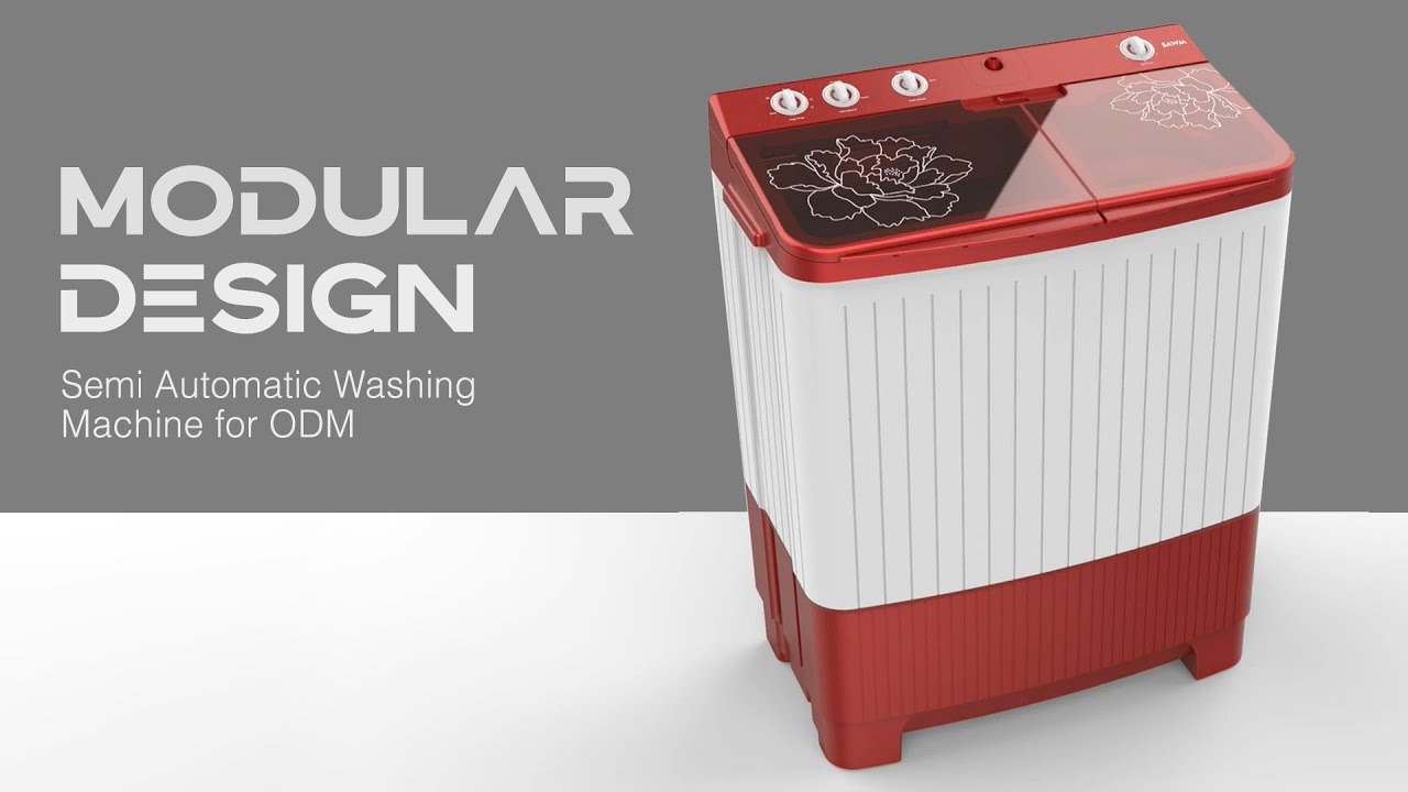 Semi Automatic Washing Machine Design by Paul Sandip - YouTube