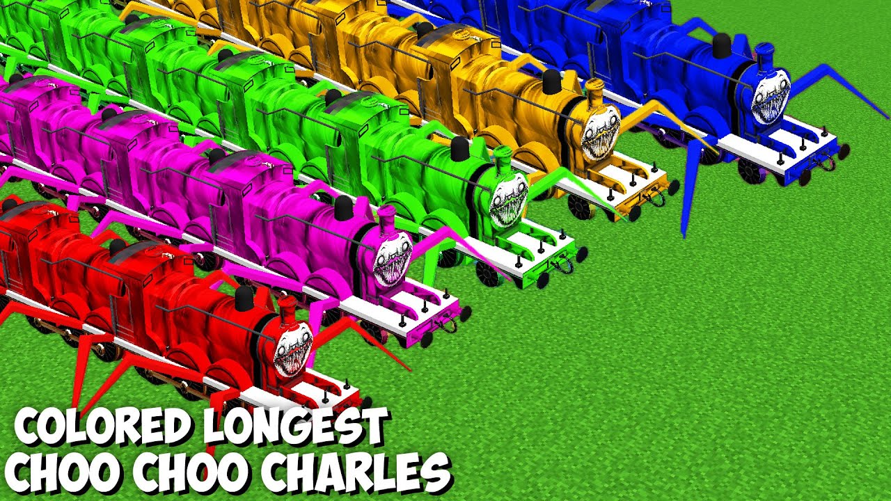I found LONGEST COLORED CHOO CHOO CHARLES in Minecraft Gameplay ...