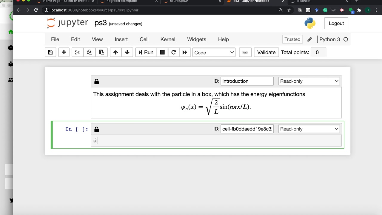 Introduction To Nbgrader Launching And Creating Your First Assignment Youtube 1219