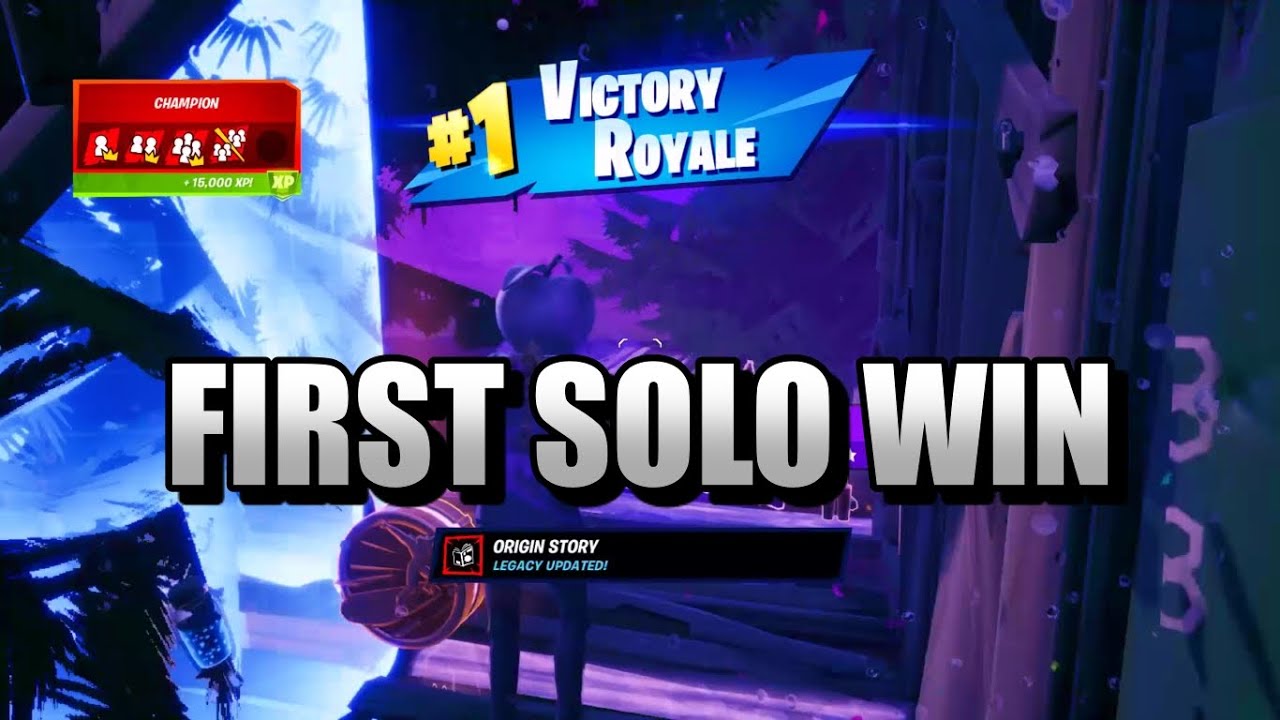 FIRST SOLO WIN OF THE SEASON (Fortnite Battle Royale) - YouTube