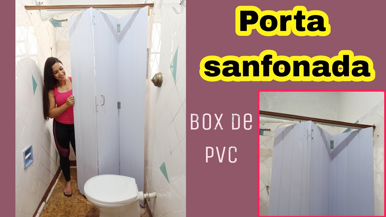 Porta SANFONADA/CAMARÃO com 3 folhas para box de banheiro. Passo a ...