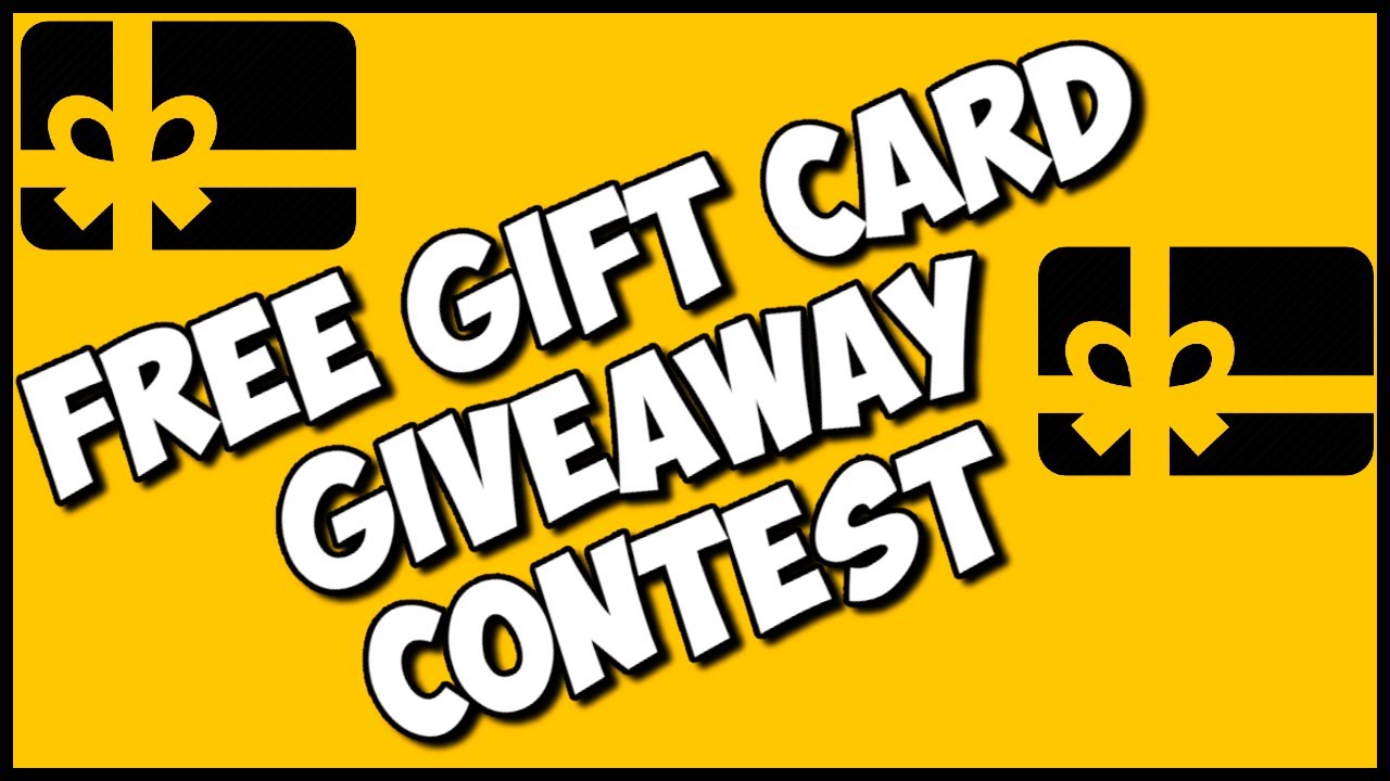 FREE GIFT CARD GIVEAWAY CONTEST - YouTube