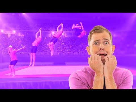 Learning to back flip in ONE day?! Chris tries gymnastics for the first time! | What Now?