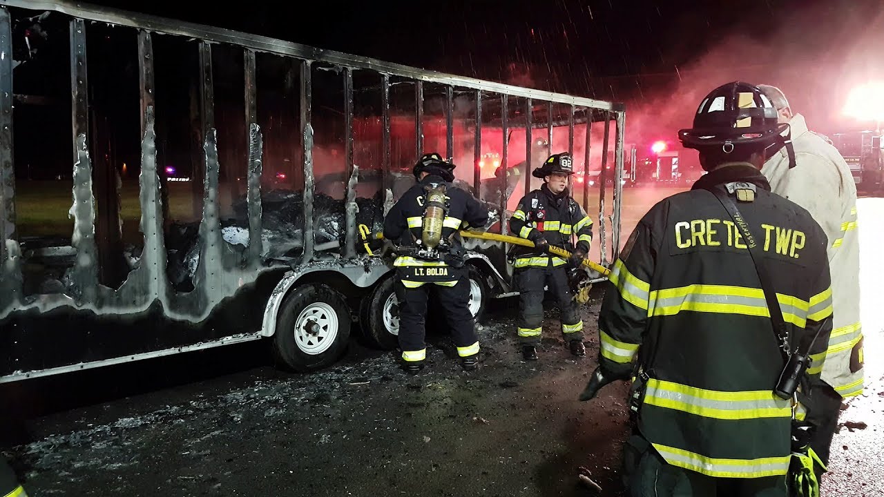 Car Trailer Fire at Crete GoLo Gas Station - YouTube